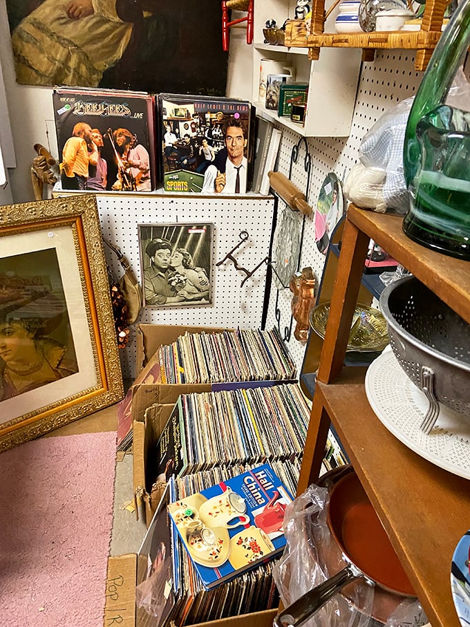Vinyl heaven for audiophiles – each record sleeve a time capsule of someone's Saturday nights from decades past.