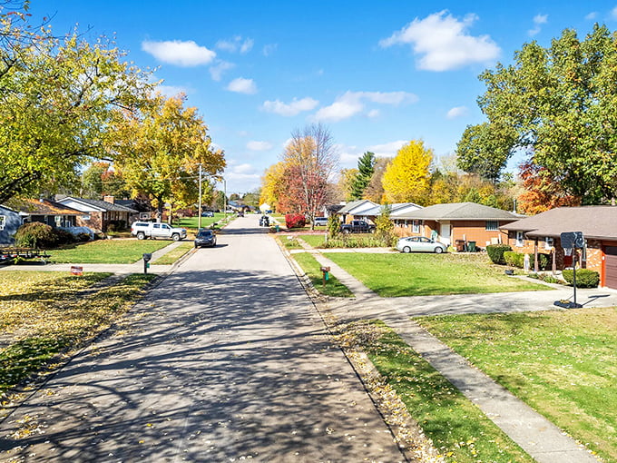 Fall paints Waynesville's residential streets with nature's most vibrant palette, turning an ordinary neighborhood into a calendar-worthy scene.