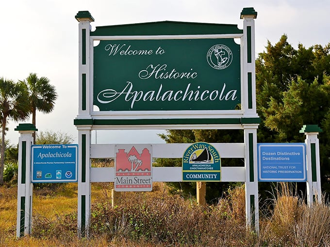 The welcome sign doesn't just announce a town—it's the doorway to a Florida that tourist brochures forgot but travelers dream about.