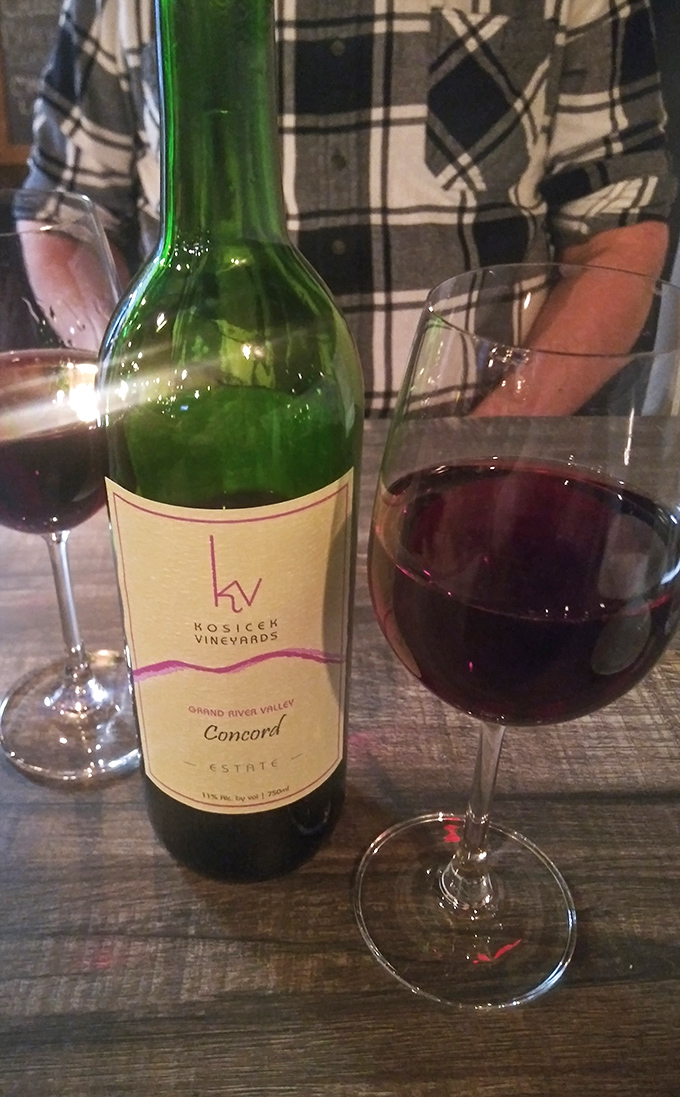 Local Kosicek Vineyards Concord wine proves Ohio knows grapes as well as hospitality—a perfect companion for whatever swims onto your plate.