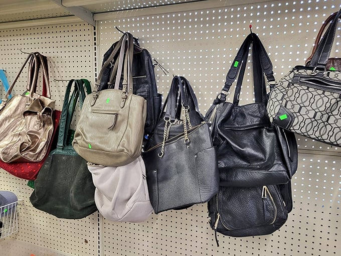 Handbag heaven for the fashion-forward bargain hunter. That designer-inspired leather tote might be the best $8 investment you'll make all year. 