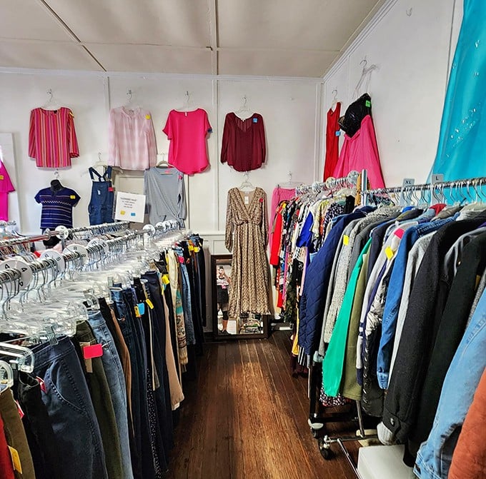 Fashion archaeology at its finest—dig through these racks and you might unearth that elusive designer piece hiding among everyday treasures.