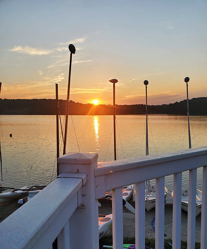Sunset sailors know the secret—Marsh Creek's golden hour turns ordinary moments into paintings worthy of a gallery wall.