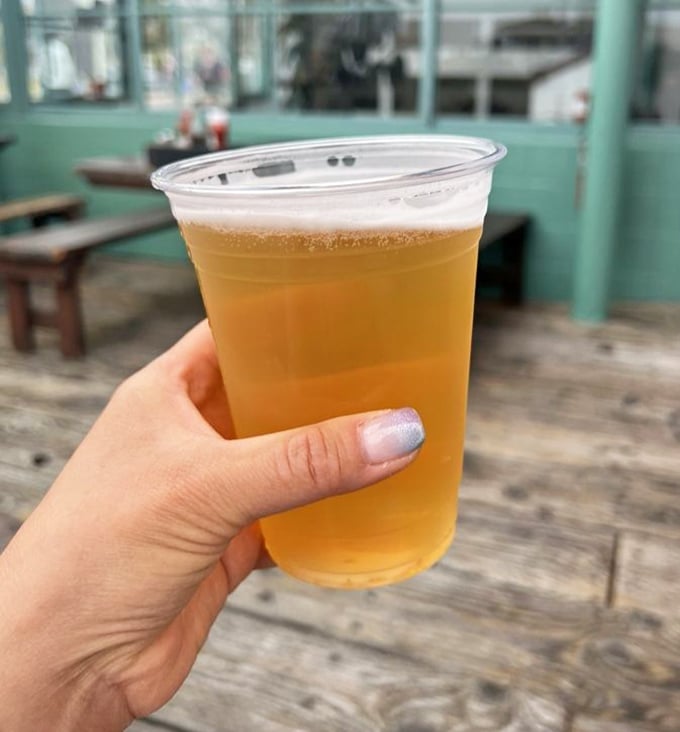 Nothing complements pier views and sea breezes quite like a cold beer—liquid sunshine in a cup that makes everything taste even better.
