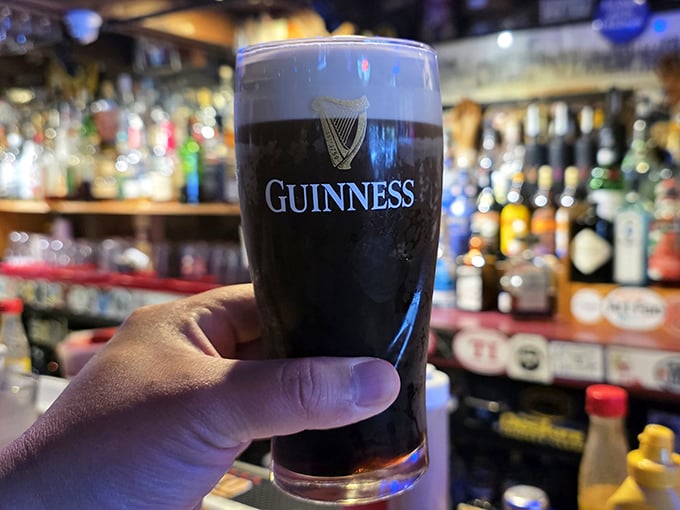 A properly poured Guinness is like a little black dress—classic, sophisticated, and always appropriate. The perfect companion to tame a mighty burger.
