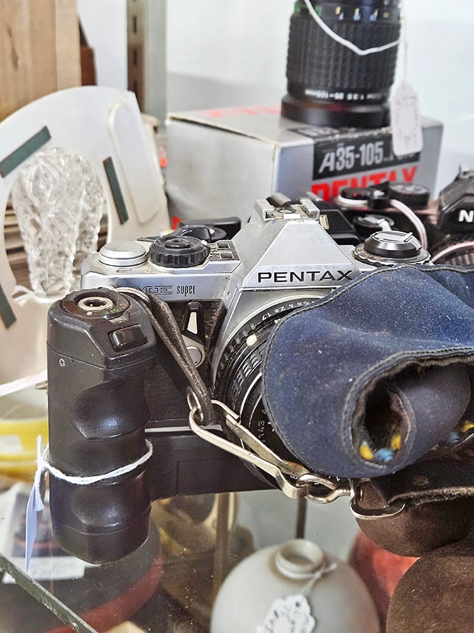 This Pentax camera has captured countless memories and now waits to join your vintage collection. Digital photographers, eat your heart out—this has actual soul. 