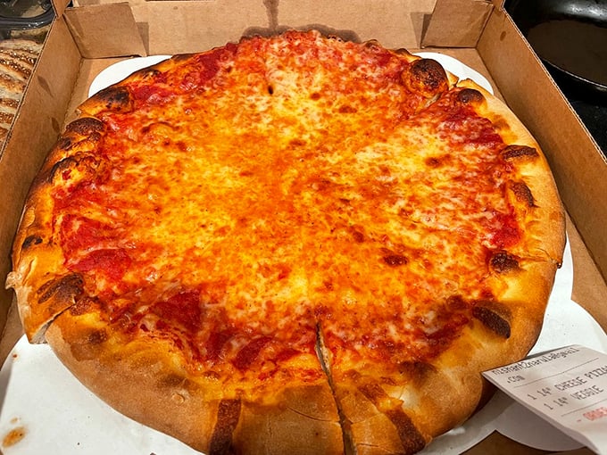 A classic cheese pie that doesn't need to show off – the pizza equivalent of that friend who's effortlessly cool without trying.
