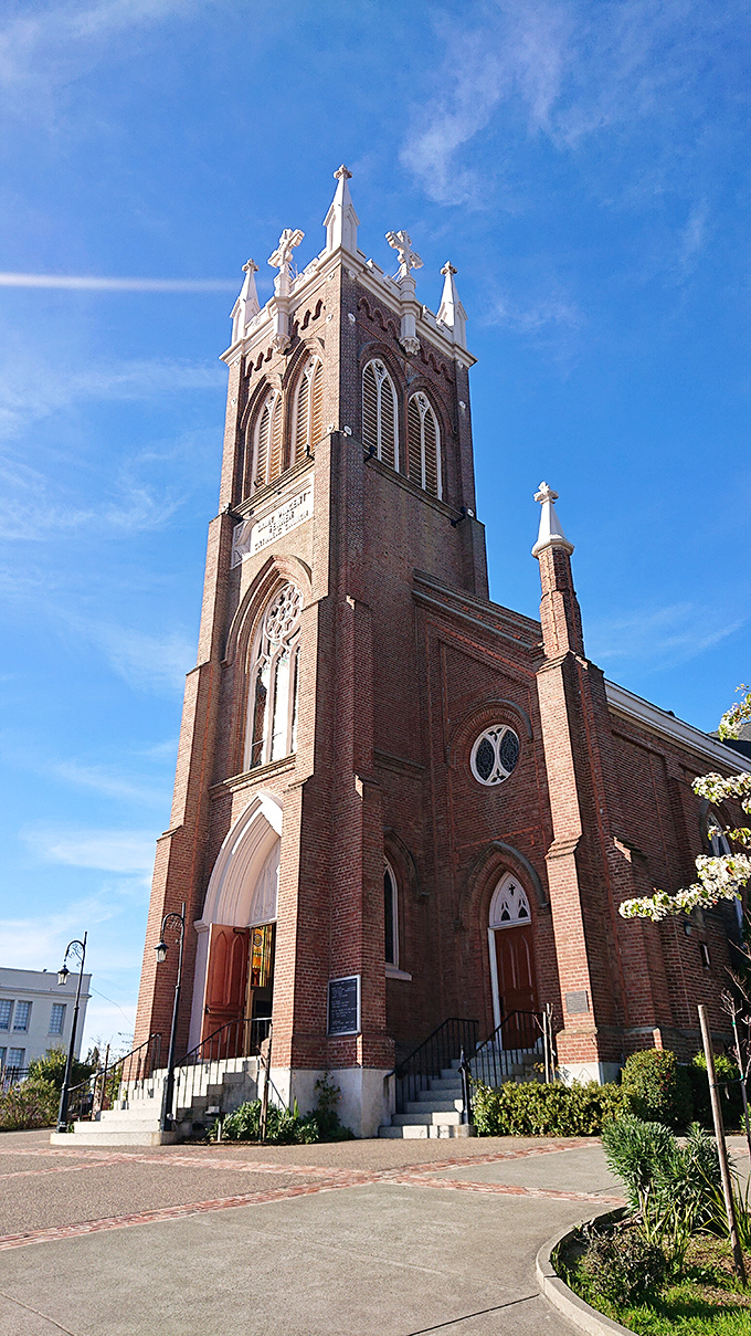 This historic church reaches skyward like the property values in other Bay Area cities – but here in Vallejo, spiritual elevation doesn't require financial elevation.