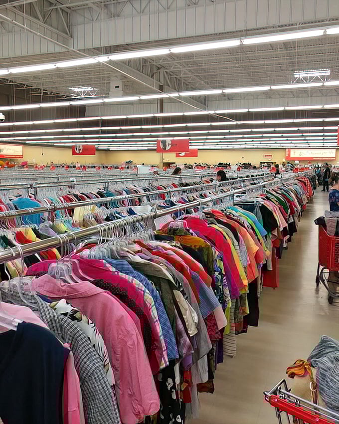Racks upon racks of fashion possibilities. The thrill of the hunt is finding that designer label hiding among everyday brands—retail archaeology at its finest.