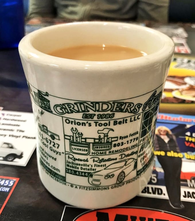 The official chalice of morning salvation. This coffee mug isn't just serving caffeine—it's serving community with every refill.