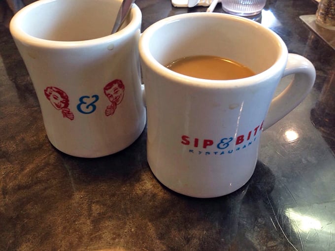 The unofficial fuel of America – Sip & Bite's coffee mugs promise warmth, caffeine, and the courage to face whatever Baltimore throws at you today.