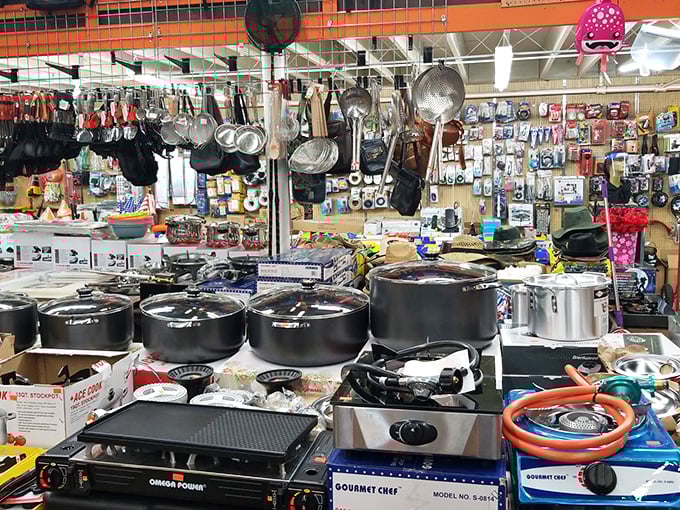 A cookware cornucopia that would make Julia Child swoon – every pot, pan and gadget imaginable for culinary adventures.