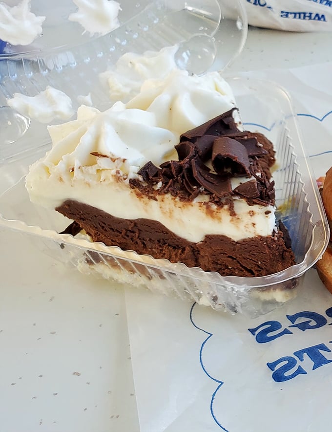 Chocolate cream pie that would make your grandmother both jealous and proud. The perfect sweet finale to a chili cheese adventure. 