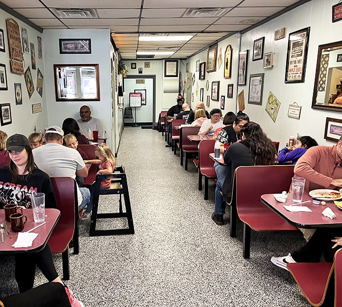 A packed house of happy diners – the universal sign that you've found a place worth writing home about.