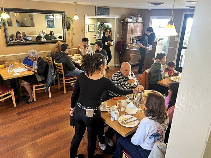 Where food brings people together—a bustling dining room filled with the happy murmurs of folks having their best meal of the week.