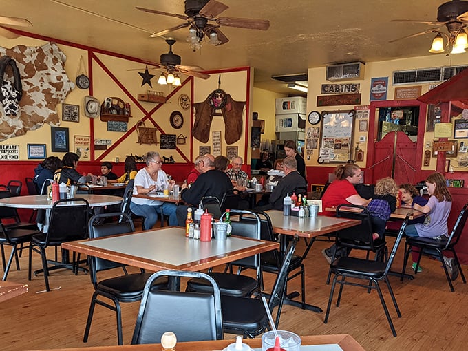 The breakfast crowd knows what's up – this is where real people eat real food.