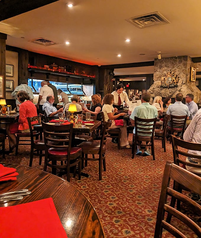 The dining room buzzes with contented carnivores, all united in their worship of exceptional beef.
