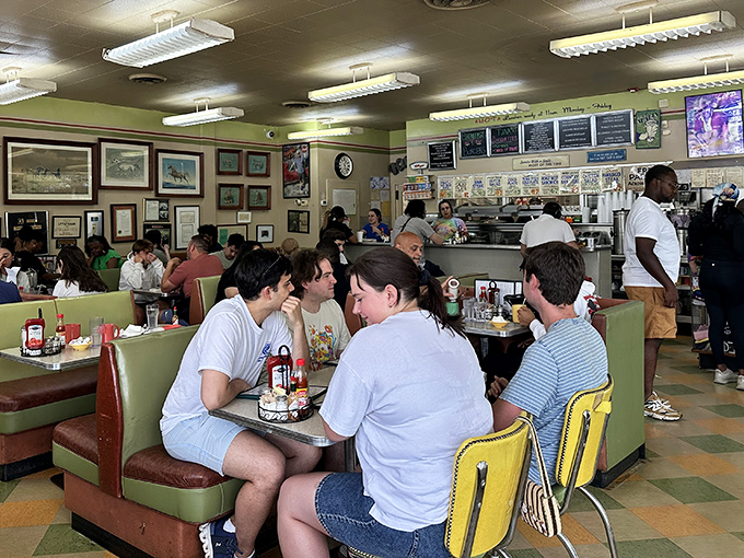The lunch rush brings a cross-section of Atlanta together—suits, students, and seniors all united by the universal language of good food.