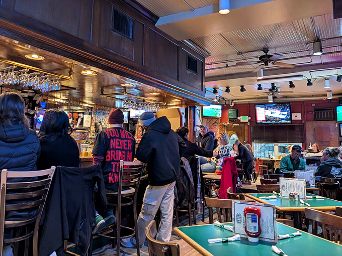 Game day at Peter's means Ravens jerseys, cold beers, and the collective gasp of Baltimore watching their team together—the way sports were meant to be enjoyed.