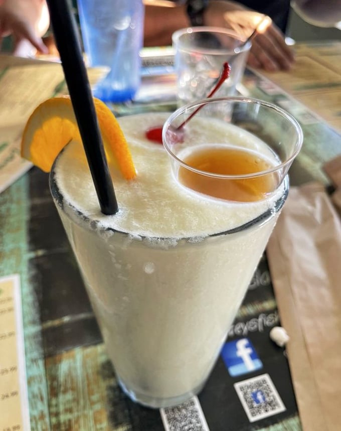 This isn't just a frozen drink—it's Florida's answer to air conditioning in a glass, complete with vacation vibes.