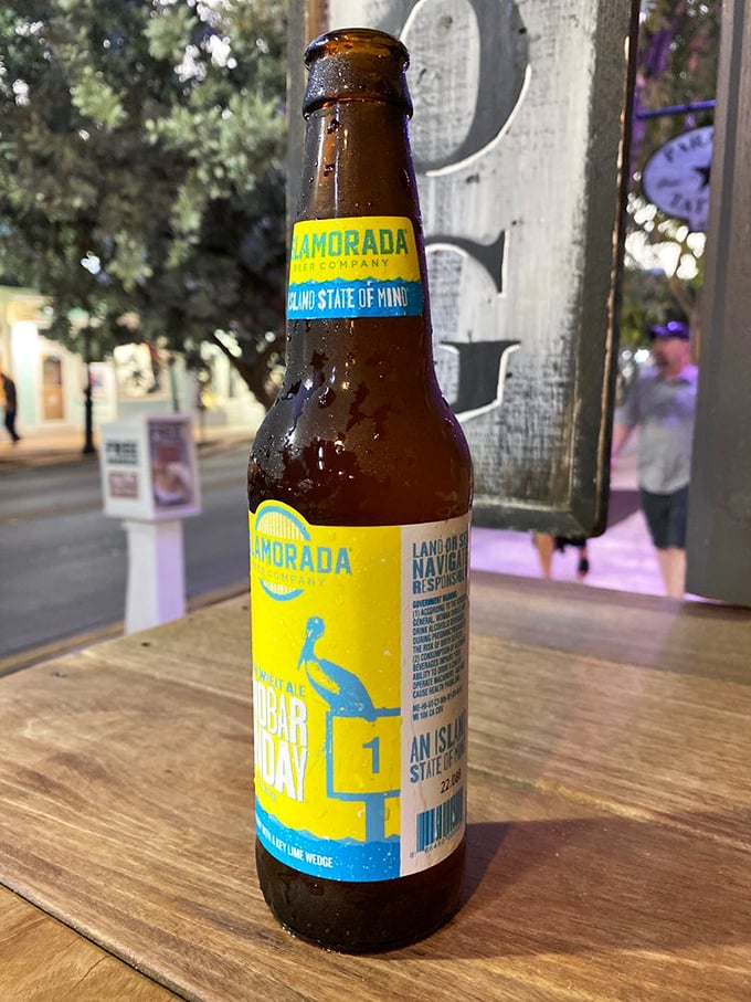 Nothing complements seafood like a cold local brew—Florida in a bottle, best enjoyed with salt air.