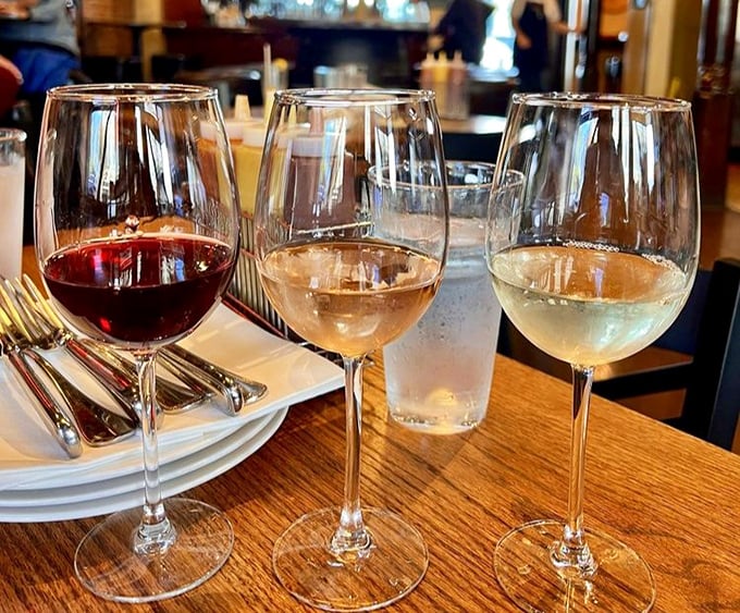 Wine flights at Bounty Hunter prove that barbecue and fine wine aren't just compatible—they're a match made in culinary heaven.