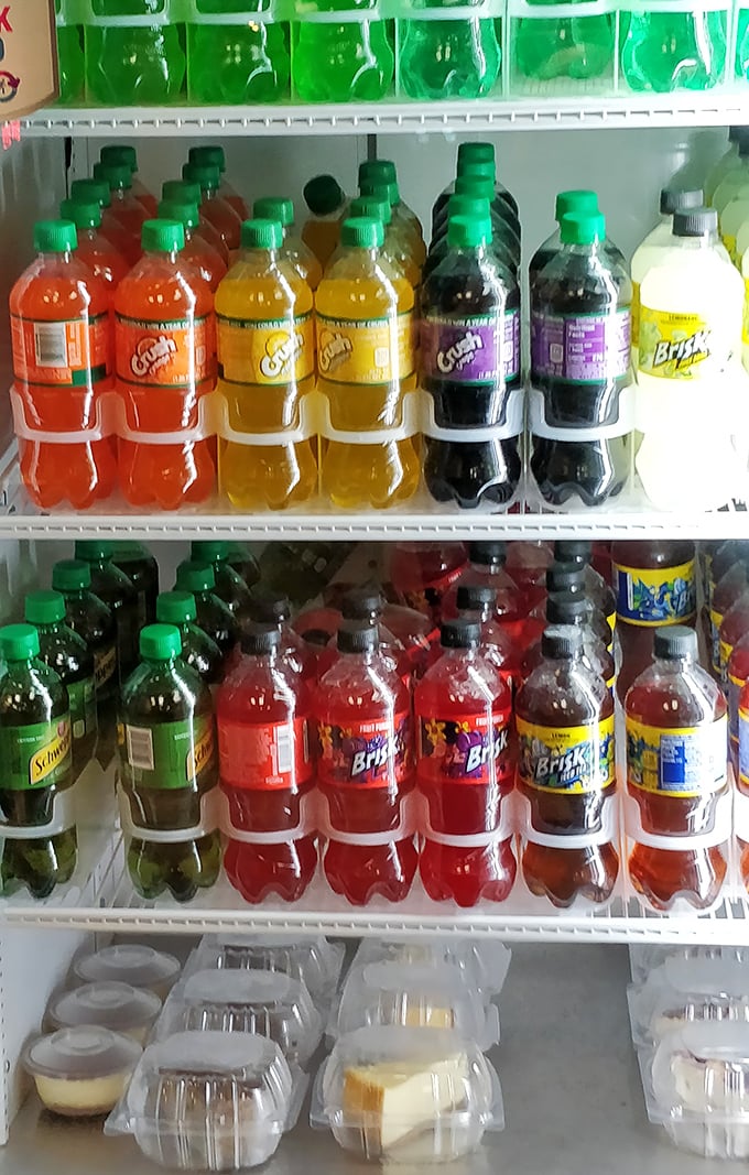 The drink cooler stands ready to provide the perfect companion to your pizza feast. Sometimes the simple pleasures of a cold soda with hot pizza can't be beat.