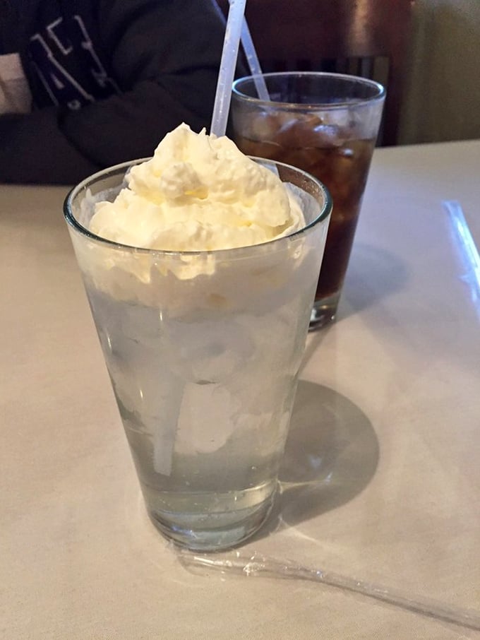 Italian sodas topped with clouds of whipped cream—proof that sometimes the best part of the meal comes in a glass.