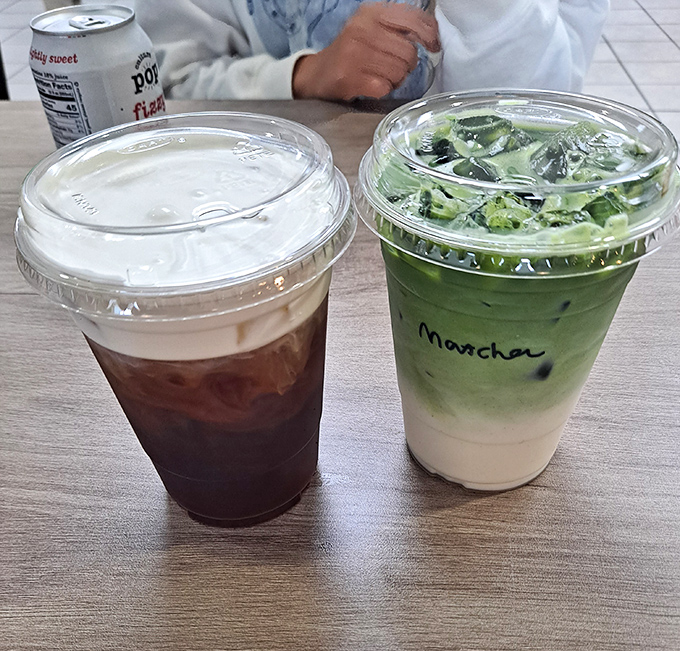 Coffee meets matcha in this tale of two beverages—one fueling Philly's workday hustle since the founding fathers, the other a trendy newcomer.