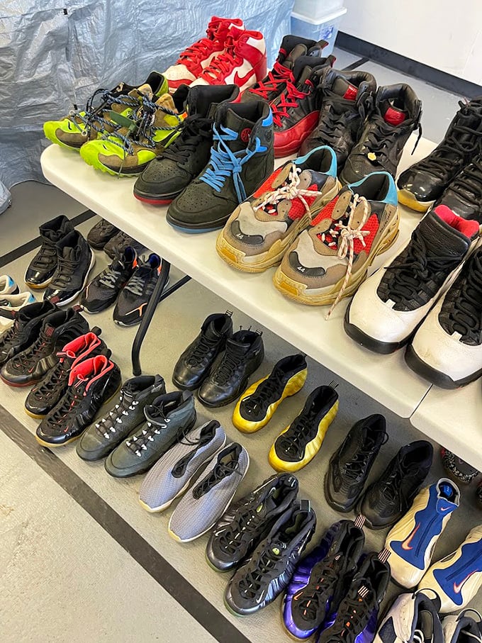 Sneakerheads, take note. This footwear collection ranges from pristine collectibles to practical everyday kicks, all waiting for their Cinderella moment with the right buyer.