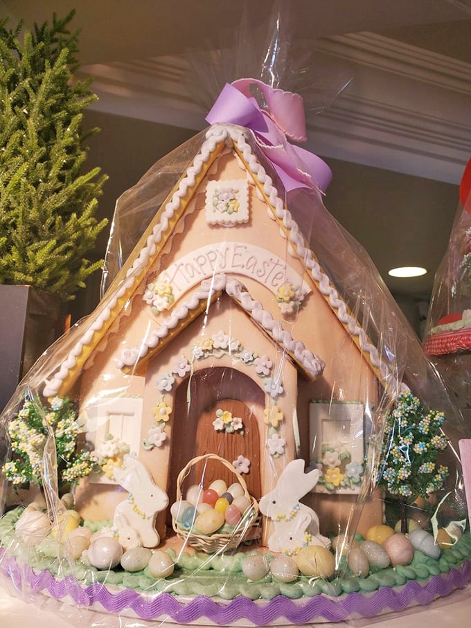 The Easter gingerbread house proves that architectural marvels needn't be limited to Christmas – this pastel palace would impress even the pickiest bunny.