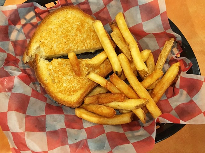 This grilled cheese isn't just a sandwich—it's a golden-brown masterpiece with fries that could make a Frenchman weep with joy.