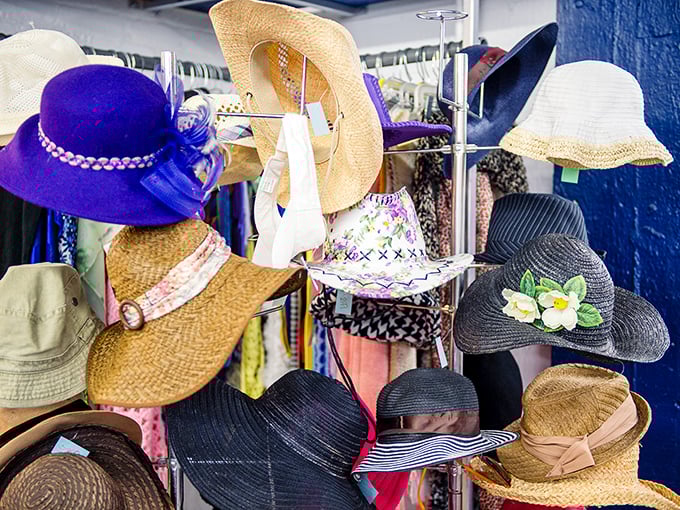 Hat heaven! From church-ready crowns to beach-bound brims—proof that protecting yourself from the sun can be both economical and fashionable.