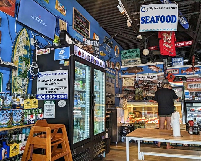 The market's interior feels like the captain's quarters of a beloved fishing vessel – if that vessel served some of Florida's finest seafood.