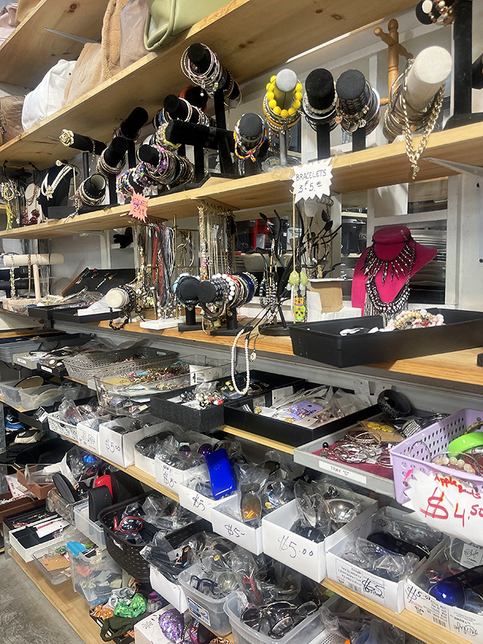 Treasure island alert! The jewelry section sparkles with possibilities, from statement necklaces to bracelets that tell stories.