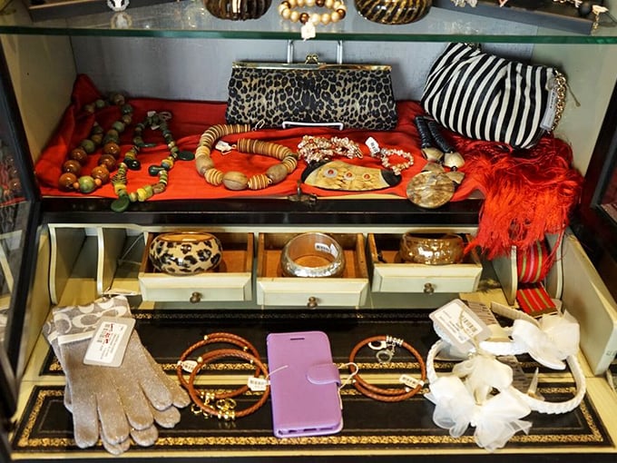 Accessories that whisper "vintage glamour" without screaming "I raided my great-aunt's jewelry box." Statement pieces with stories to tell.