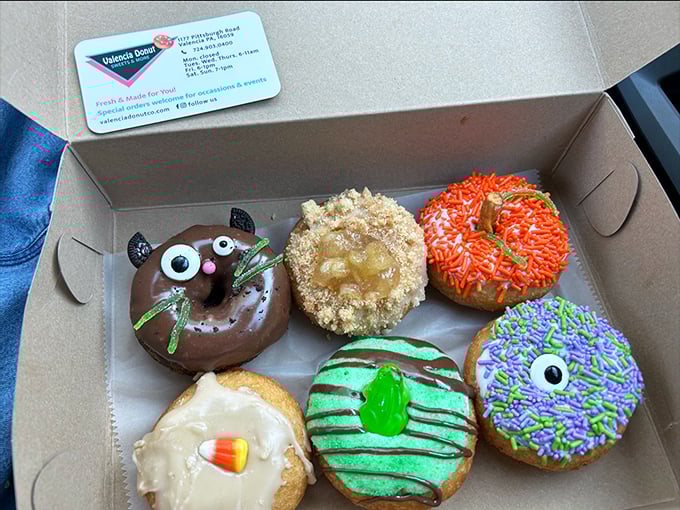 Halloween donuts with personality! These spooky treats prove that playing with your food isn't just allowed—it's encouraged when craftsmanship meets imagination.