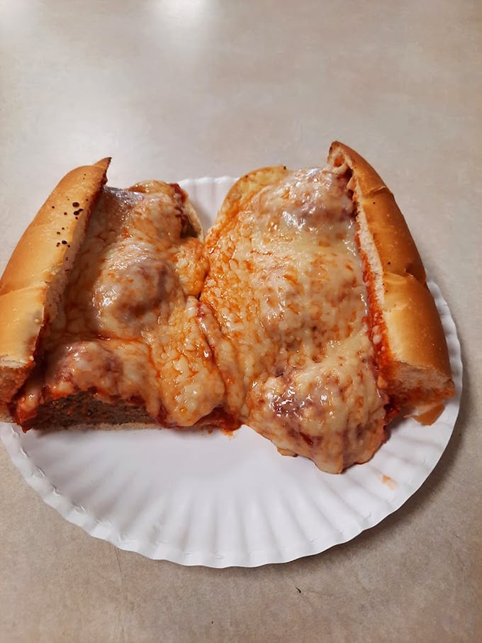 The meatball parm sandwich: where humble ingredients transform into something so transcendent, you'll find yourself planning your next visit before finishing the first bite.