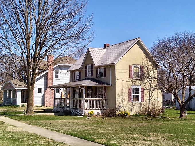 Charming homes with actual front porches where people still sit and wave to neighbors instead of texting them from inside.