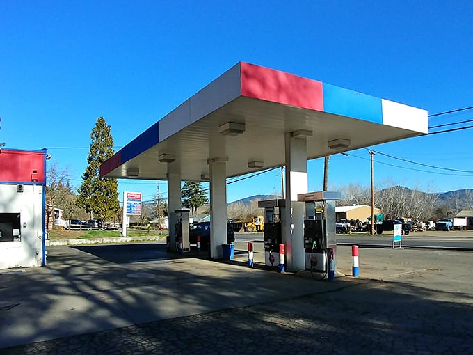 Even the gas stations in Willits have character—no sterile mega-marts here, just honest fuel stops with prices that won't induce cardiac arrest.