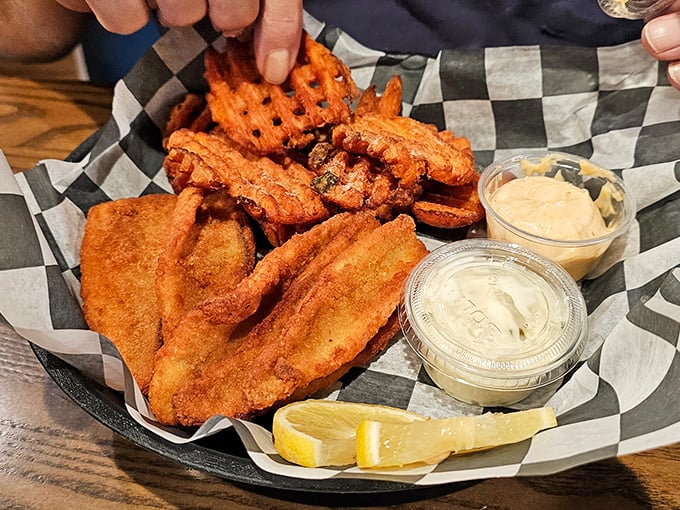 Golden-fried perfection with dipping sauces standing by. These aren't just appetizers—they're the opening act to a rock concert of flavor.