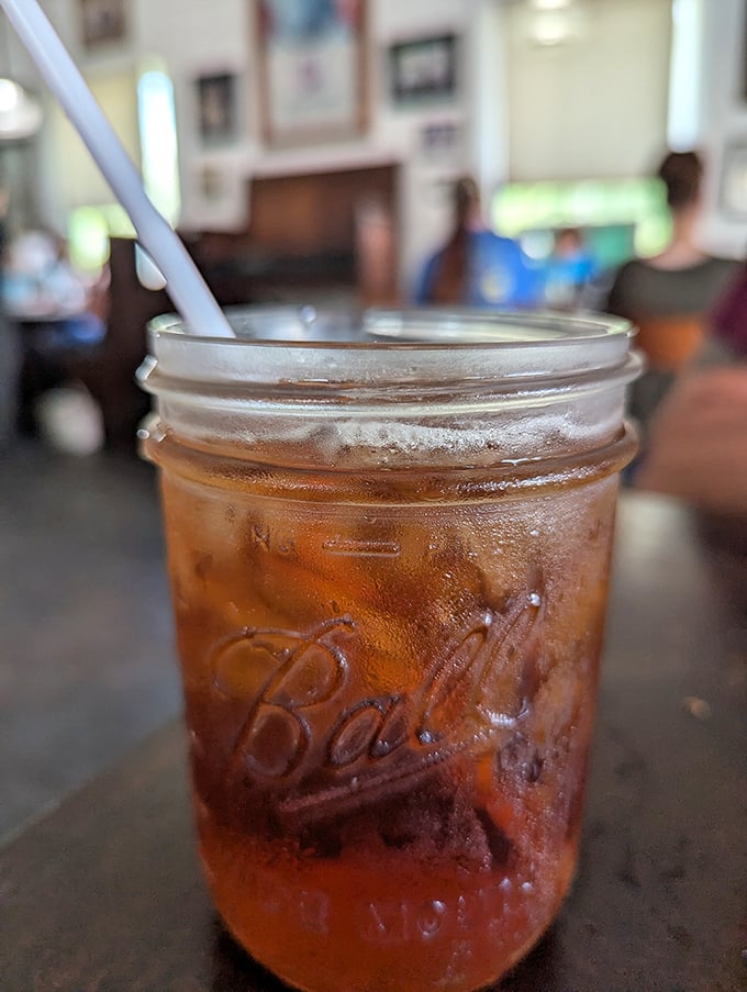 Sweet tea in a Mason jar—Georgia's version of champagne in crystal. This amber elixir, the "house wine of the South," is practically mandatory drinking.