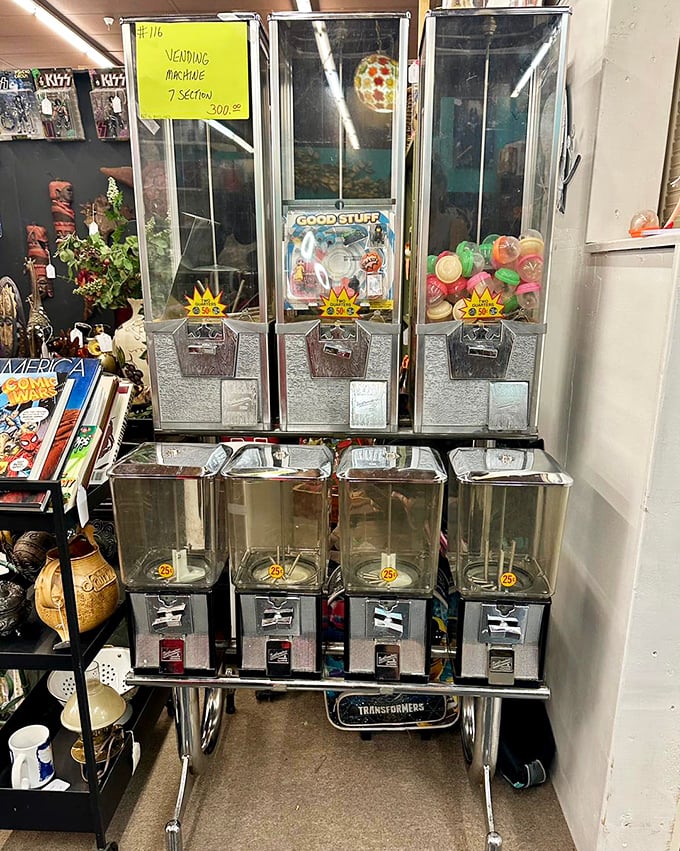 Remember when gumball machines were life's greatest thrill? These mechanical dispensers of joy still work their magic decades later.
