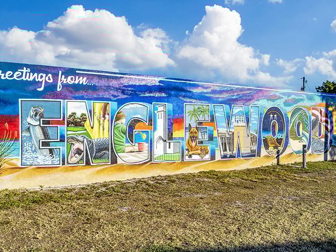 Englewood's mural says what residents already know: paradise doesn't need neon lights or velvet ropes when you've got this much natural beauty.