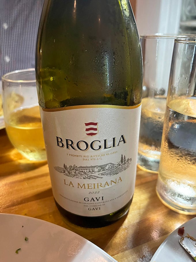 A bottle of Broglia Gavi stands ready to transform your meal from Tuesday night dinner to "remember that amazing Italian place?" status.