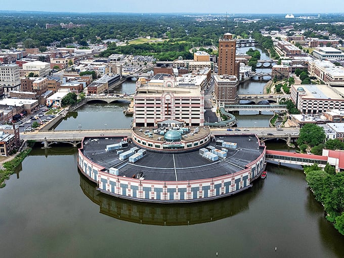 Aurora's River flows like liquid gold through downtown, offering scenic beauty that costs absolutely nothing to enjoy.