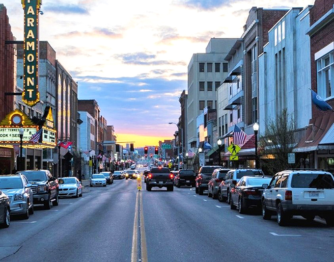 Bristol's famous State Street literally puts you in two states at once, doubling your adventure.