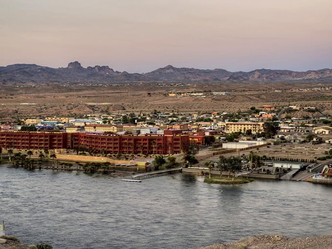 Bullhead City's riverfront development shows how water and desert create the ultimate relaxation combination.