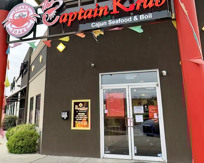 Captain Krab's bold storefront announces Louisiana-style seafood boils have conquered the heart of Pennsylvania.