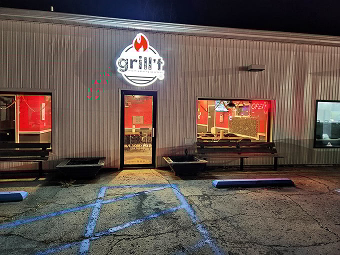 Modern storefront meets timeless barbecue traditions - proving that great smoke flavor transcends architectural styles and generational preferences completely.
